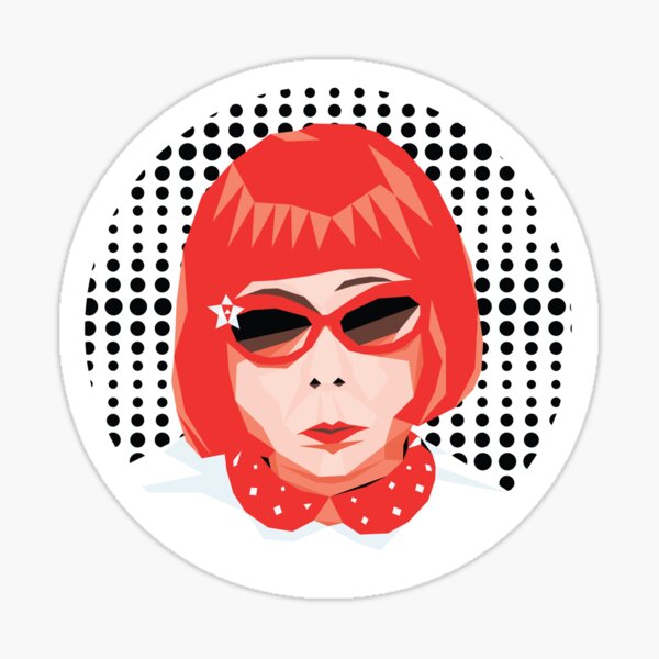 "Kusama " Sticker for Sale by Polydesign | Redbubble