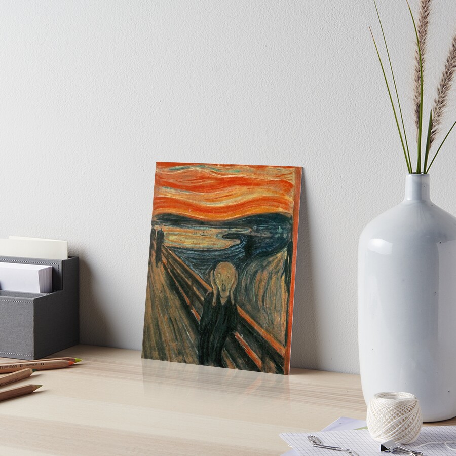 "THE SCREAM - EDVARD MUNCH" Art Board Print by iconicpaintings | Redbubble