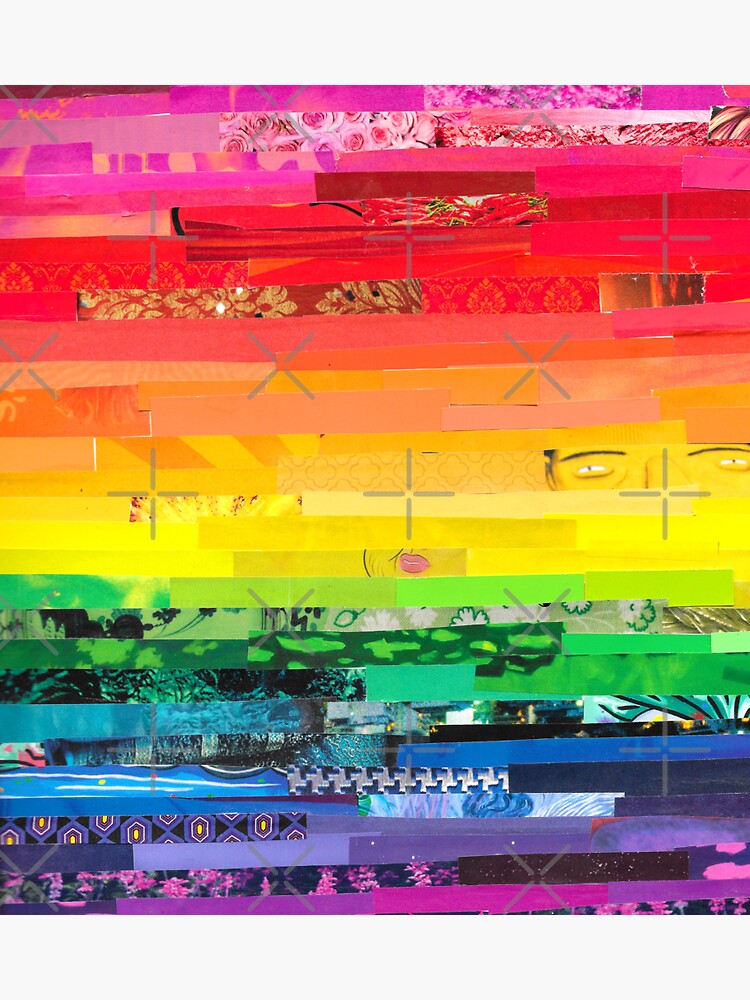 "Rainbow Collage" Sticker for Sale by EllaCiuffetti | Redbubble