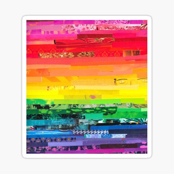 "Rainbow Collage" Sticker for Sale by EllaCiuffetti | Redbubble