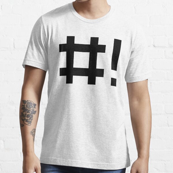 Hashbang - Design for Command Line Hackers Black Font" T-shirt for Sale ...