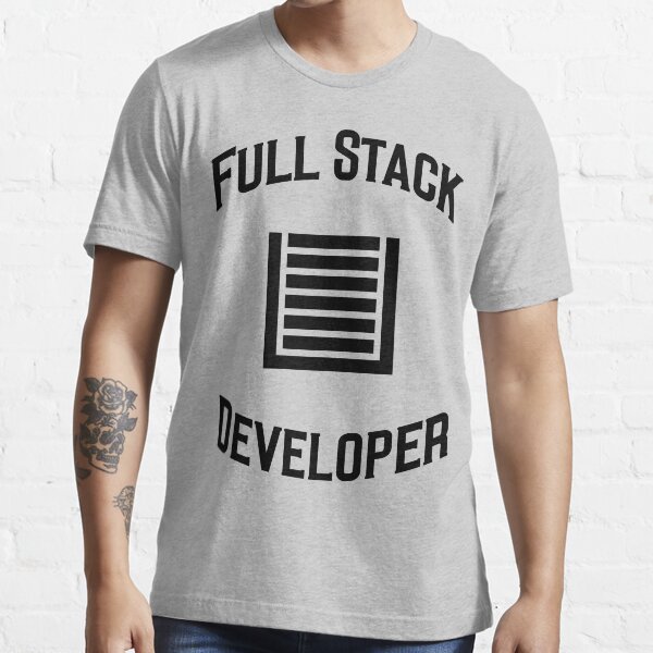 "Full Stack Developer - Design for Web Developers Black Font" T-shirt ...