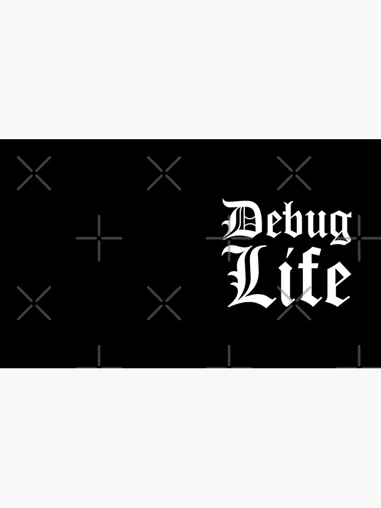 "Debug Life White Typographic Design for Thug Programmers" Mug by ...