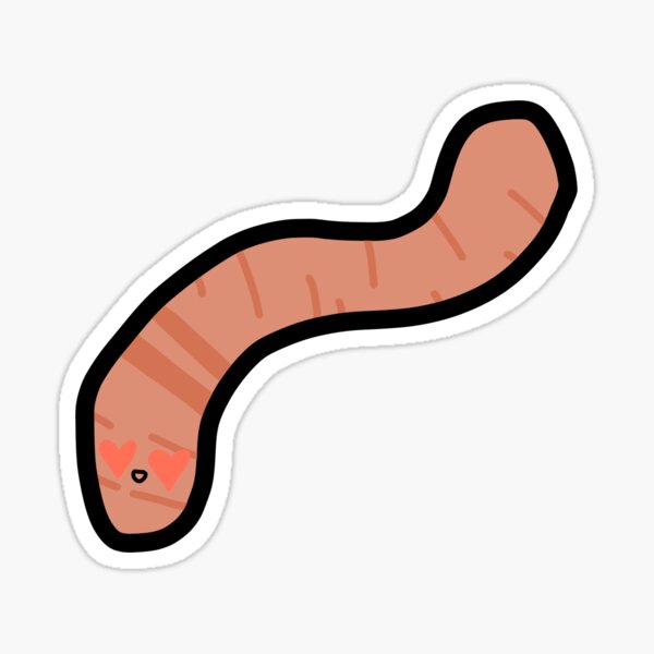 "Worm" Sticker by weenmen | Redbubble