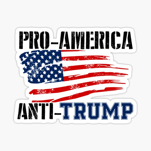 "PRO AMERICA US Flag ANTI TRUMP resist 2020 election 86 45" Sticker for ...