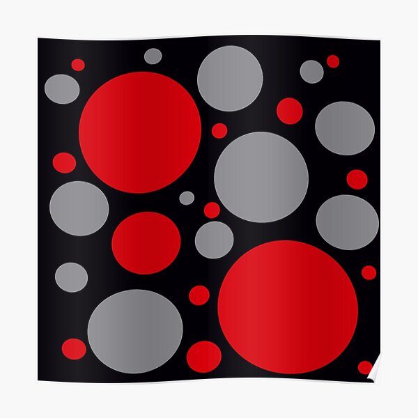 "red grey gray black circles circle round goth dark" Poster for Sale by ...