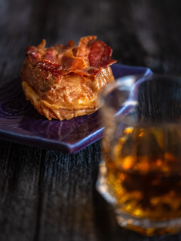 "maple bacon croissant donut with a bourbon and smoked maple syrup ...