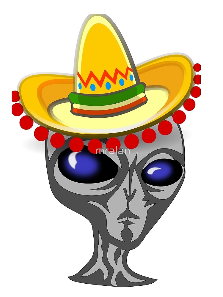 "Mexican Alien Sombrero" Photographic Print for Sale by mralan | Redbubble