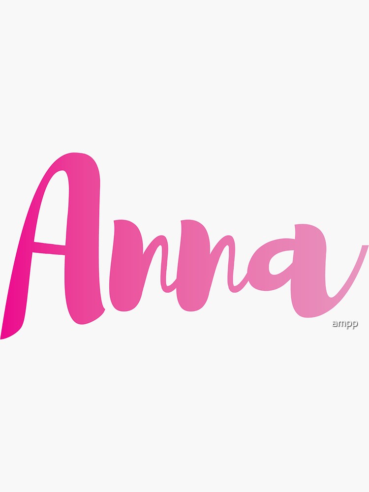 "Anna" Sticker by ampp | Redbubble