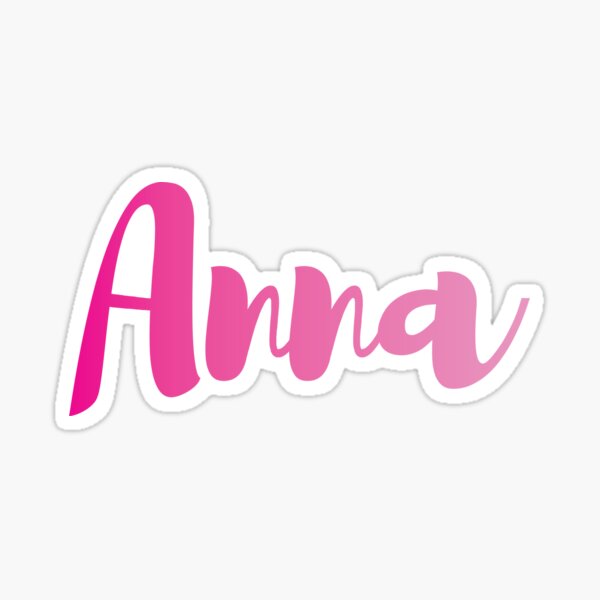 "Anna" Sticker by ampp | Redbubble