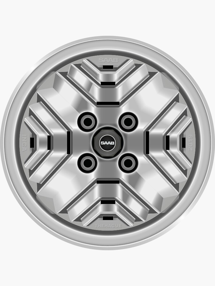 "SAAB 900 Classic Inca Wheel" Sticker for Sale by saabthehague | Redbubble