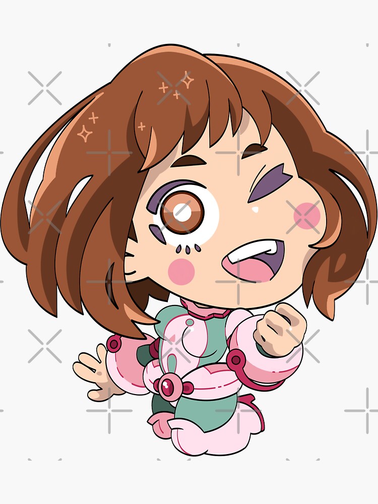 "My Hero Academia Ochako Uravity" Sticker by chibicarrera | Redbubble