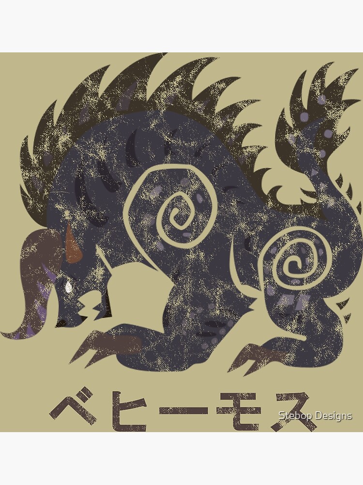 "Monster Hunter World Behemoth Kanji Icon" Poster by BrotherOfPerl ...