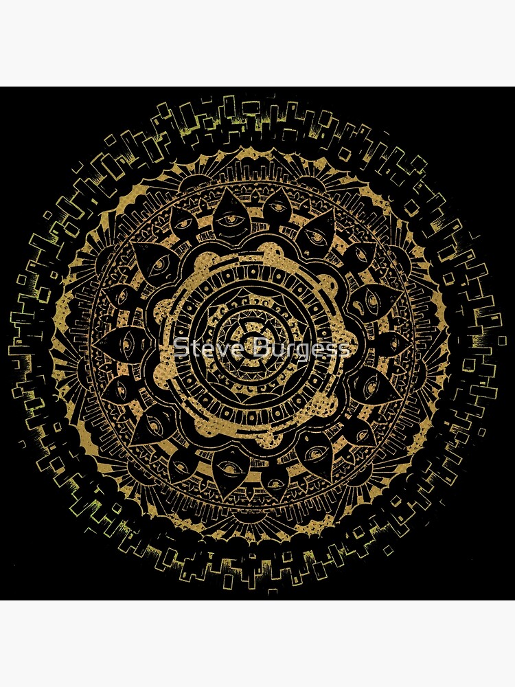 Póster «Escaping the Matrix Mandala - Amarillo / Oro» de WhiteCanvasSky ...