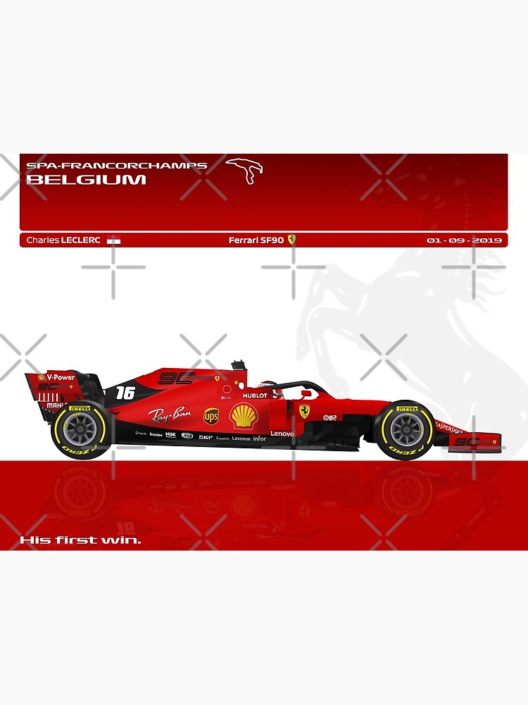 "Charles Leclerc 1st win" Framed Art Print for Sale by andreanastasio ...