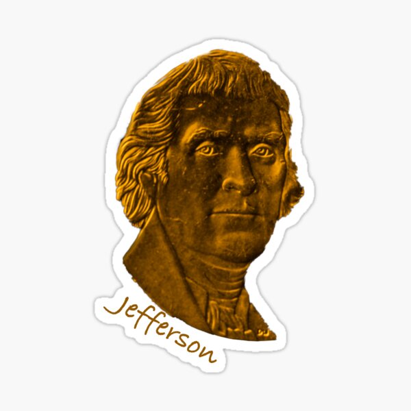 "(Transparent) Thomas Jefferson - The Founding Father" Sticker for Sale ...