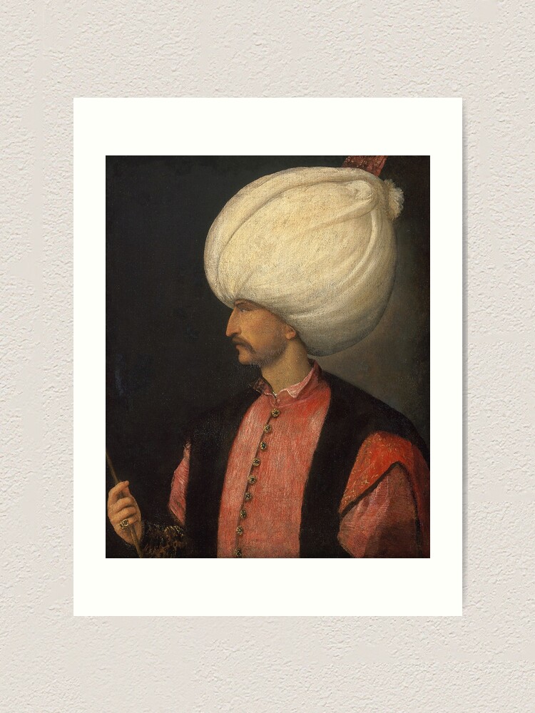 "Ottoman Painting: Portrait of the Sultan Suleiman the Magnificent" Art ...