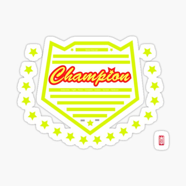 "Declaration of a Champion" Sticker for Sale by studio-eddie | Redbubble