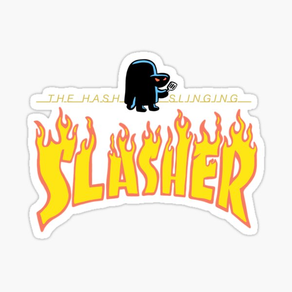 "Hash Slinging Slasher" Sticker for Sale by janaklanders | Redbubble