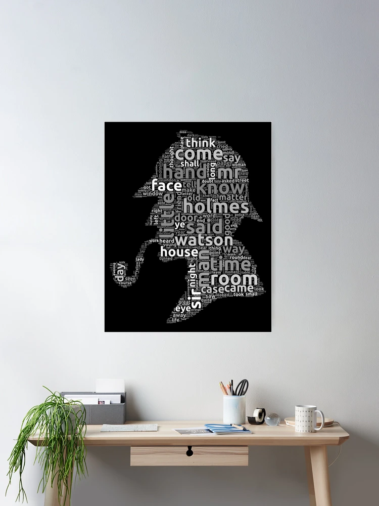 Sherlock Holmes Silhouet Poster Sherlock Holmes Painting By Priyesh