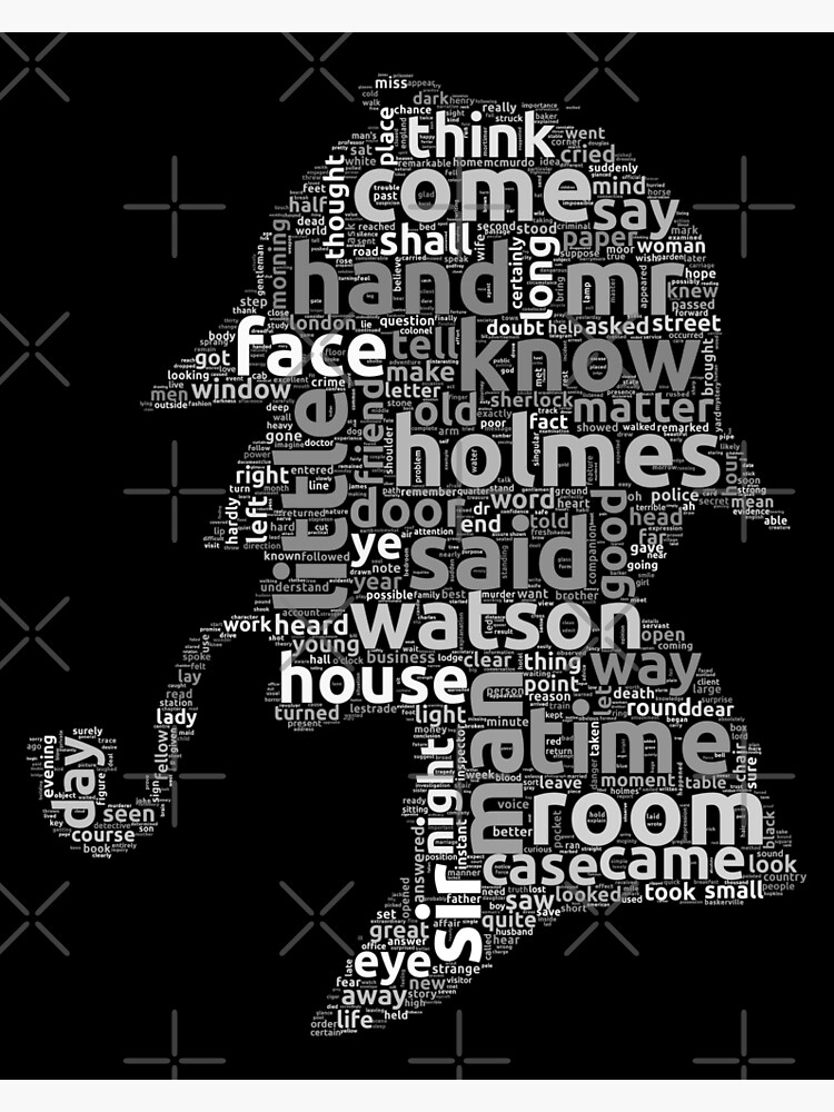 "The canon of Sherlock Holmes word cloud" Poster by ramiro | Redbubble
