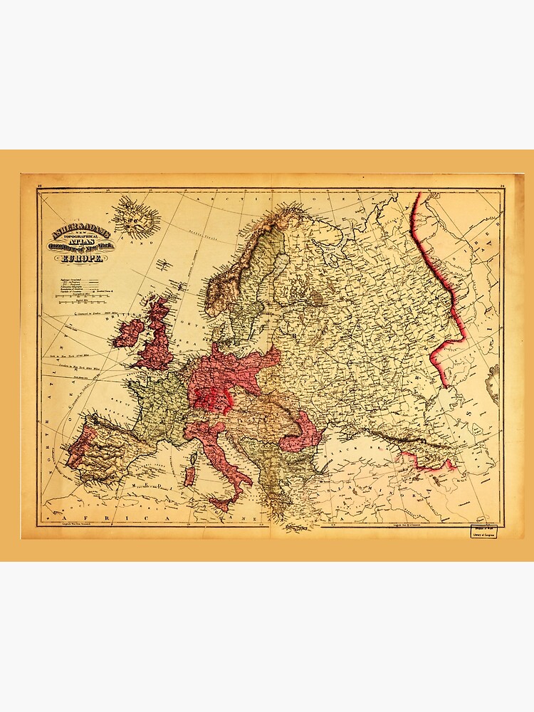 "Topographical Map of Europe (1871)" Poster for Sale by allhistory ...