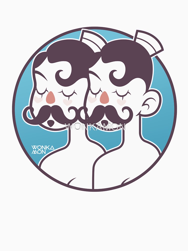 "MOUSTACHE BROTHERS" T-shirt for Sale by WONKAMON | Redbubble ...