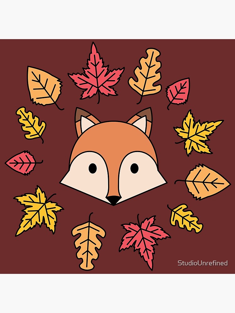 "Autumn Fox Leaves" Canvas Print for Sale by StudioUnrefined | Redbubble