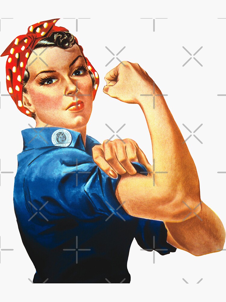 "Retro pin up girl .Girl power.Cool feminist Tshirt " Sticker for Sale ...