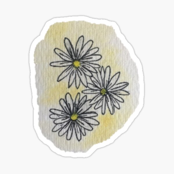 "Daisy Doodle" Sticker for Sale by ArtByHannahM | Redbubble