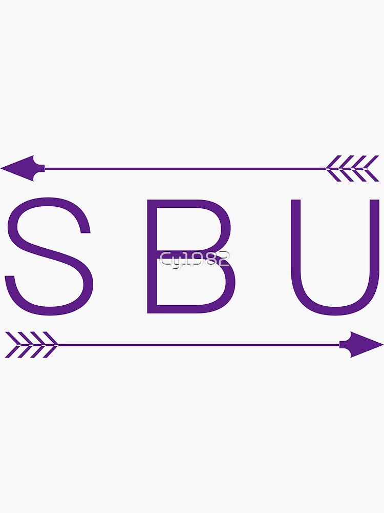 "SBU with Arrows in Purple" Sticker for Sale by Cy1982 | Redbubble