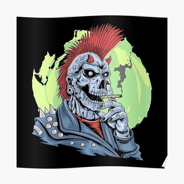 "Punk Devil Skull Chopper Demon" Poster by TheSimpleMan | Redbubble