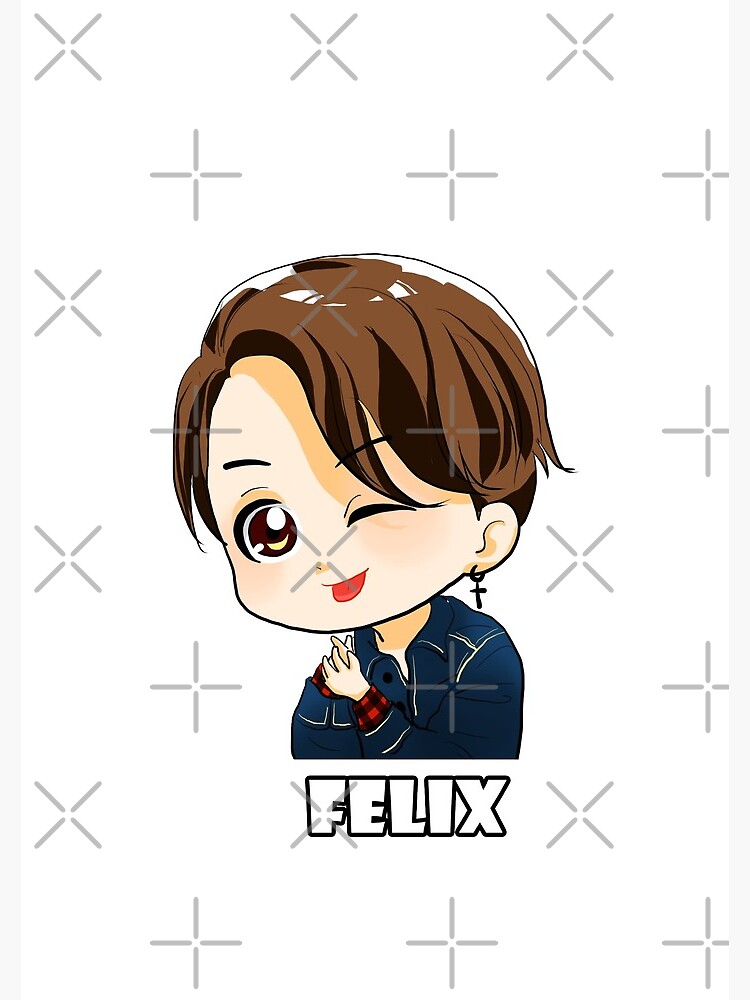 "KPOP STRAY KIDS FELIX CHIBI" Spiral Notebook by LySaVN | Redbubble