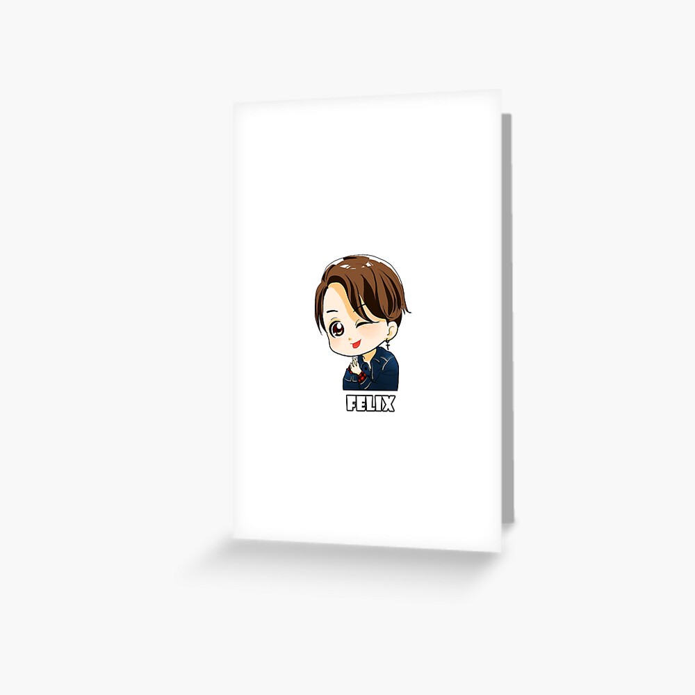 "KPOP STRAY KIDS FELIX CHIBI" Greeting Card for Sale by LySaVN | Redbubble