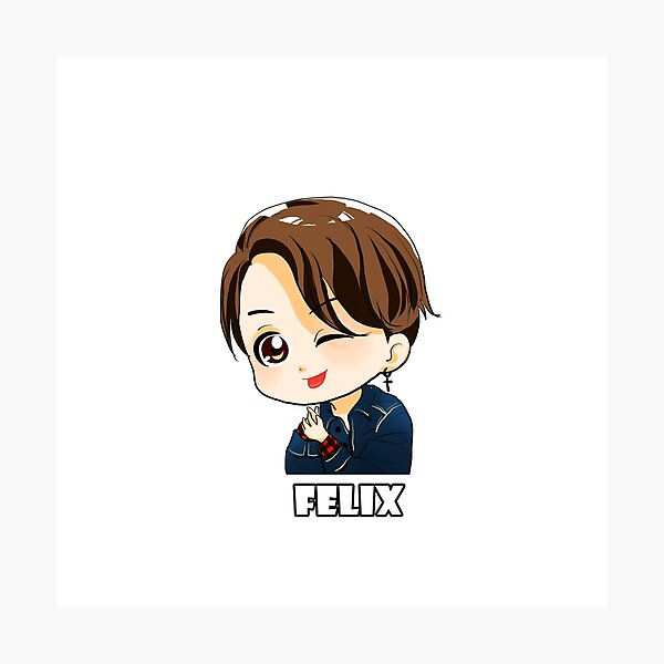 "KPOP STRAY KIDS FELIX CHIBI" Photographic Print by LySaVN | Redbubble