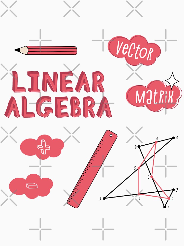 "Coral Linear Algebra Subject Sticker Pack" T-shirt for Sale by The ...
