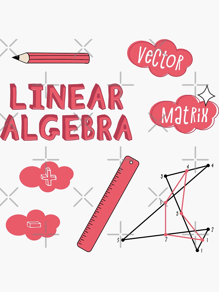 "Coral Linear Algebra Subject Sticker Pack" Sticker for Sale by The ...