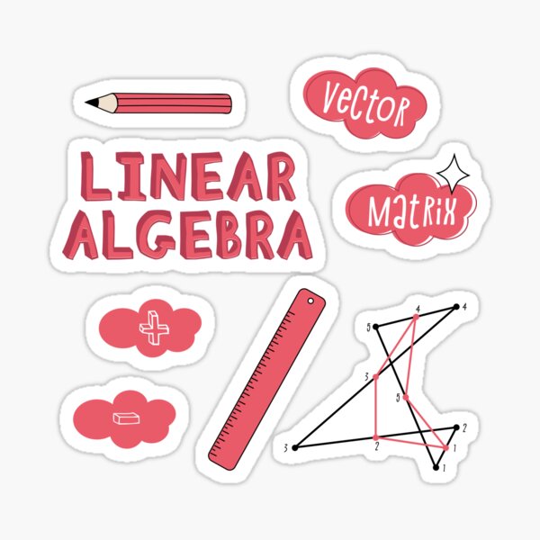 "Coral Linear Algebra Subject Sticker Pack" Sticker for Sale by The ...
