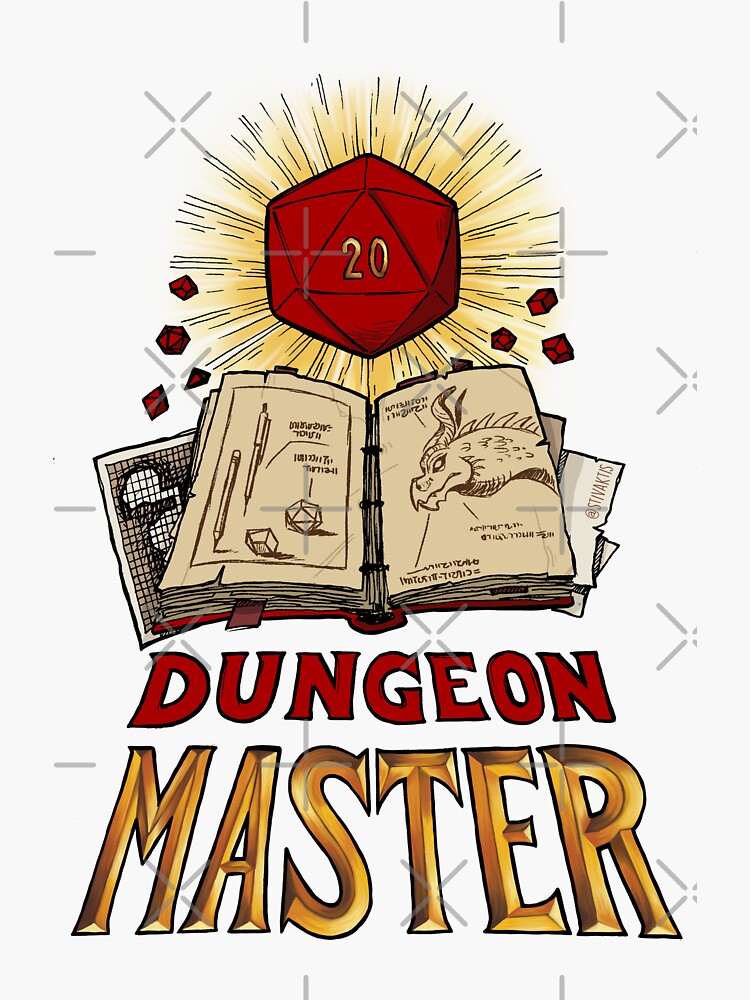 "Dungeon Master" Sticker for Sale by optimisteve | Redbubble