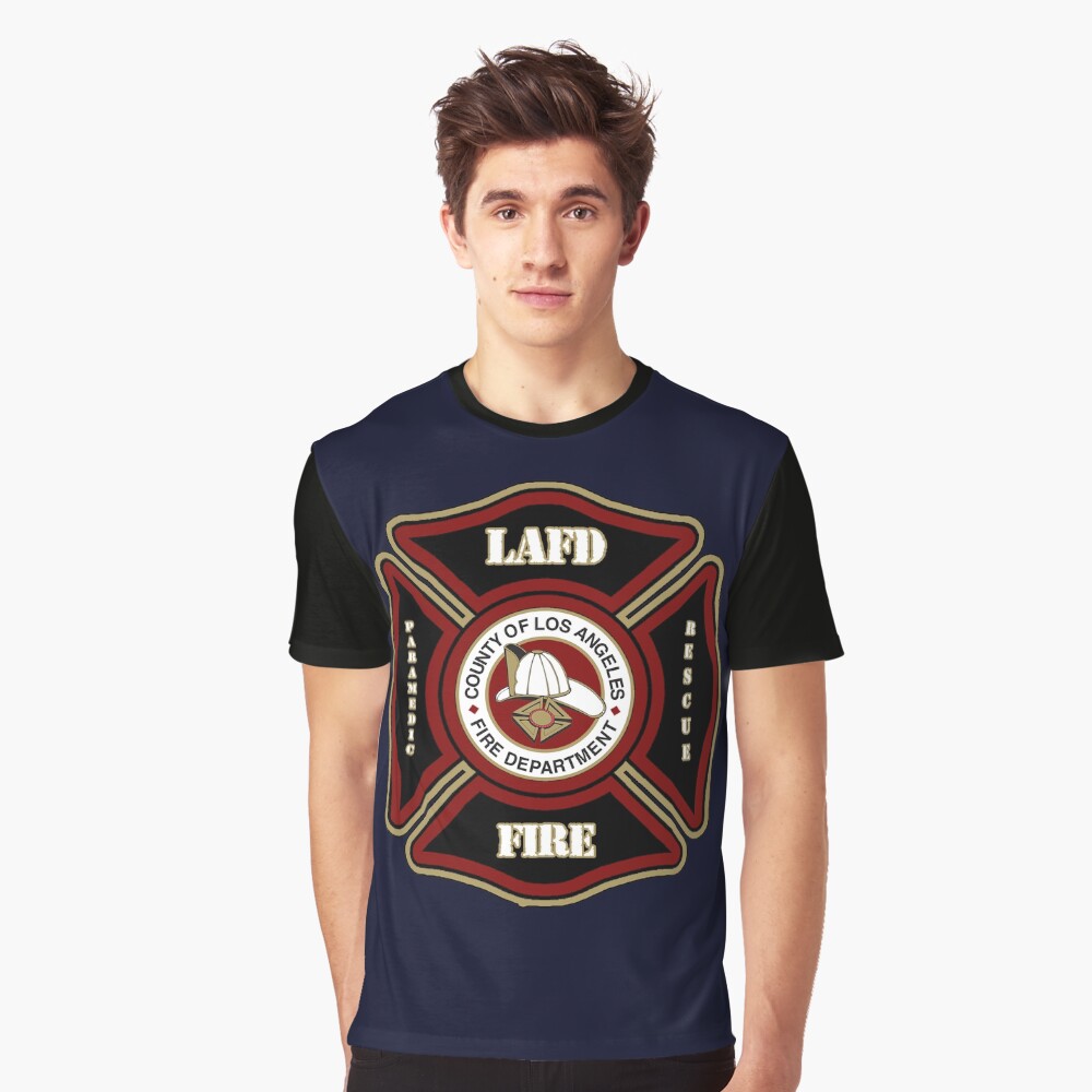 "LAFD" T-shirt for Sale by ZombeeMunkee | Redbubble | lafd graphic t ...
