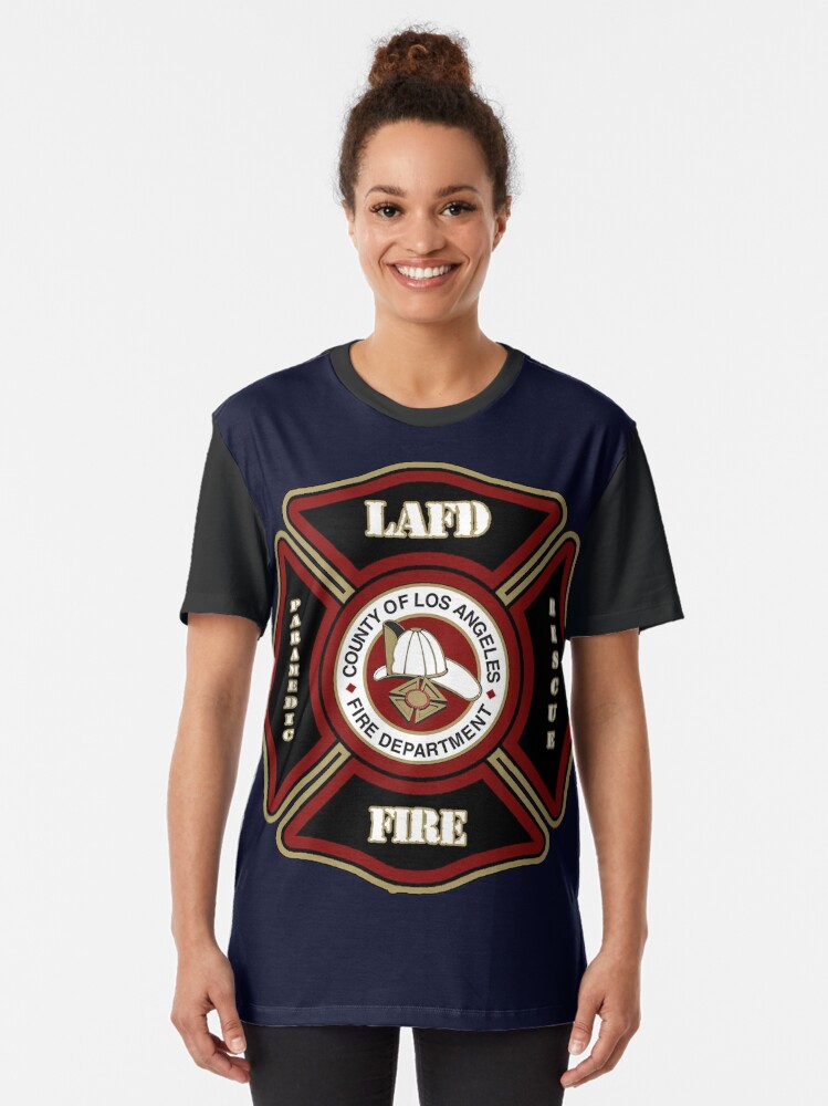 "LAFD" T-shirt for Sale by ZombeeMunkee | Redbubble | lafd graphic t ...