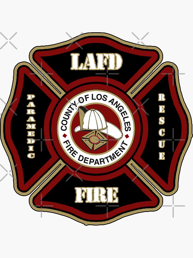 "LAFD" Sticker for Sale by ZombeeMunkee | Redbubble