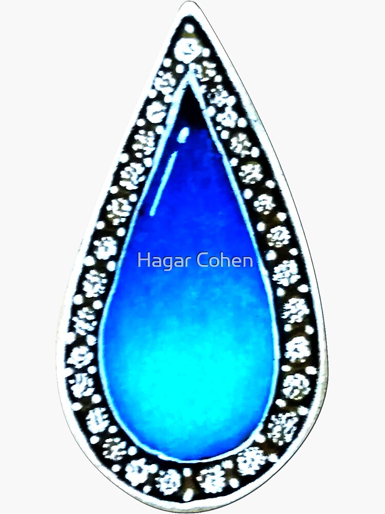 "BLUE TEAR DROP" Sticker by HAGARCOHEN | Redbubble