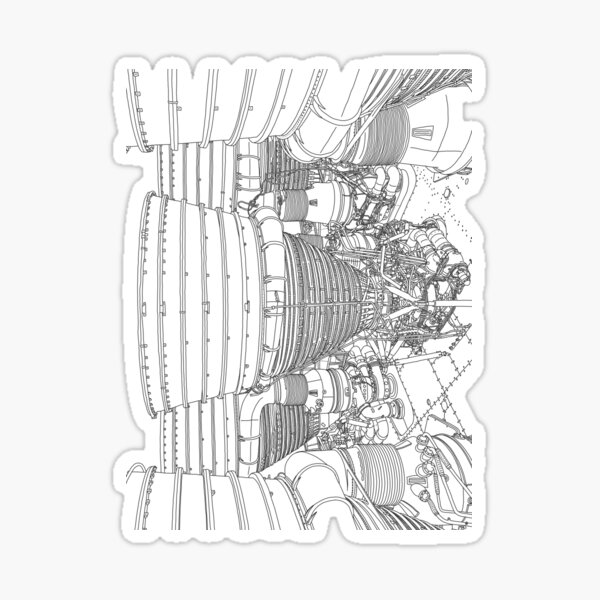 "Apollo Rocket Engine Boosters" Sticker for Sale by m-lapino | Redbubble