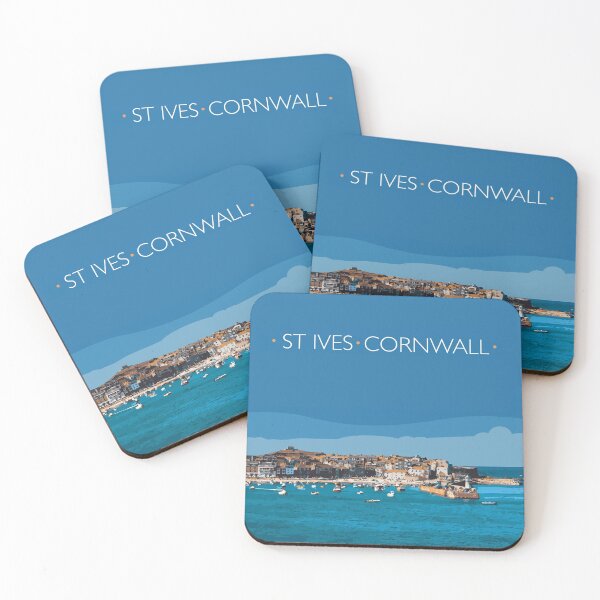 "St Ives, Cornwall, England" Coasters (Set of 4) for Sale by 2cimage ...