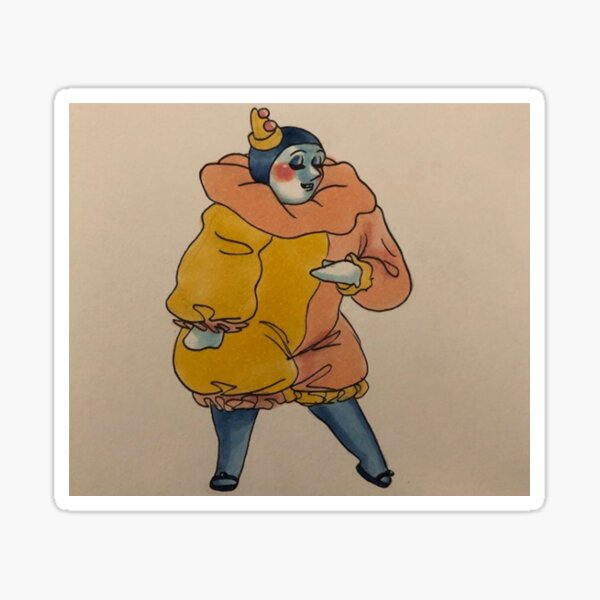 "Pastel Pierrot" Sticker by SmolArtDork | Redbubble