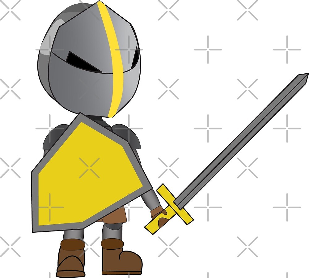 "Side View Chibi Medieval Knight Sticker 2" by Zachary Ellingson ...