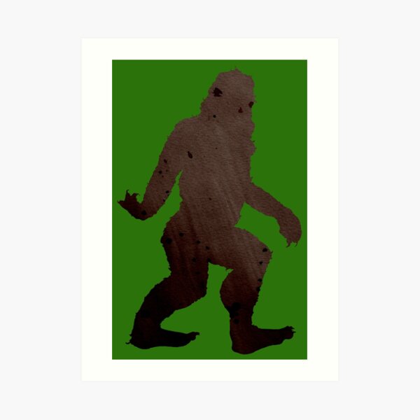 "Bigfoot Walking - Cryptid Silhouette" Art Print for Sale by ...