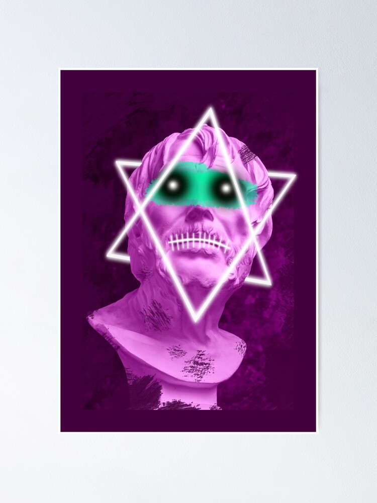 "Halloween. Contemporary art concept collage with antique statue head ...