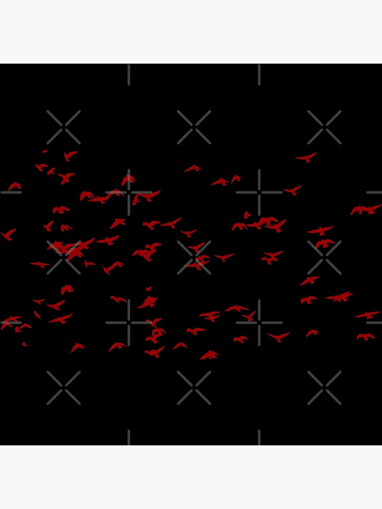 "Flock of red birds illutrated art design" Poster for Sale by Kam ...